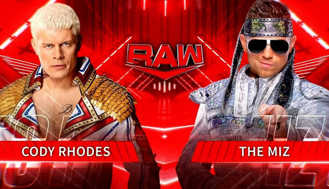 Cody Rhodes Match, VIP Lounge Segment Set For Next Week's WWE Raw ...