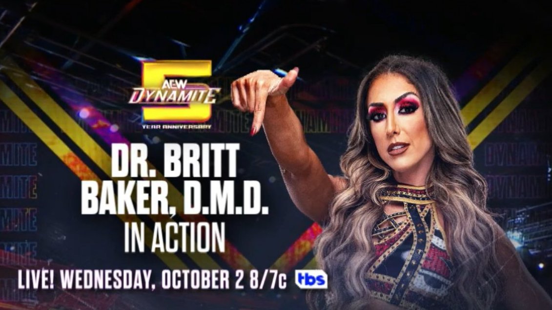 Britt Baker Set To Wrestle at AEW Dynamite 5th Anniversary | 411MANIA ...