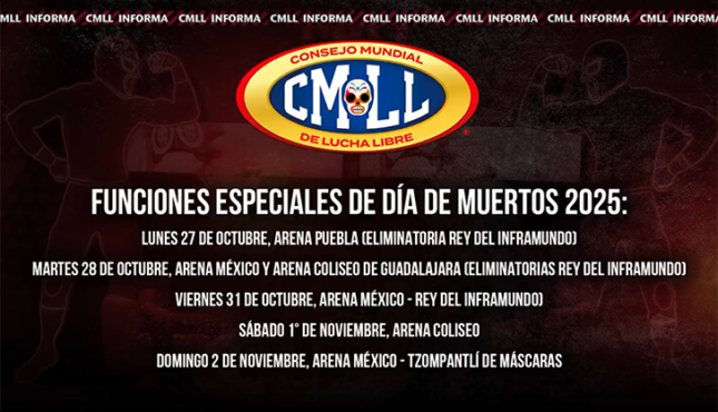 CMLL Announces Fall Events Including Rey del Inframundo & More ...