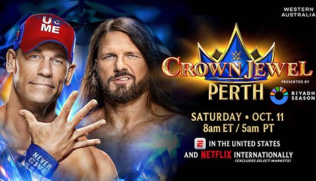 John Cena vs. AJ Styles Announced for WWE Crown Jewel Perth