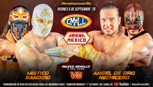 CMLL Viernes Espectacular Results 09.05.25: Bandido and Mistico Win ...