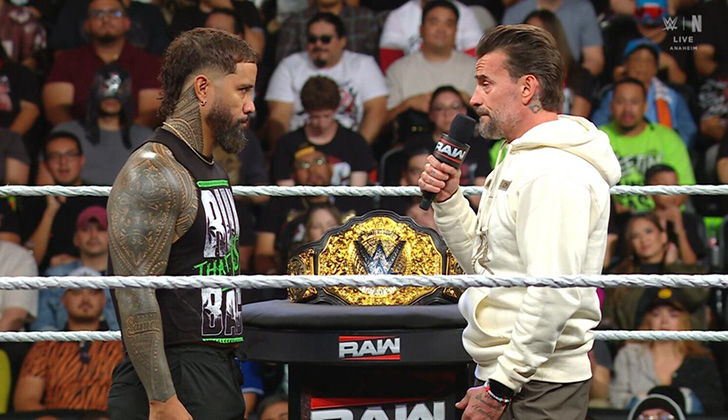 CM Punk, Jey Uso Trade Shots In Face-to-Face To Open WWE Raw | 411MANIA ...