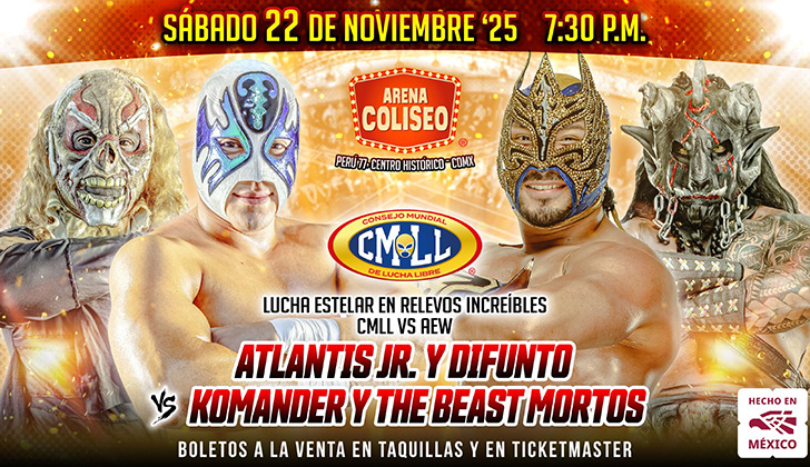 CMLL Sábado de Coliseo Results: Beast Mortos, Komander, More