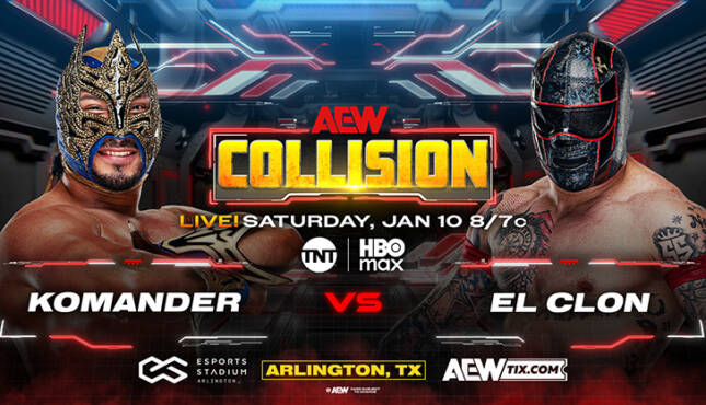 El Clon vs. Komander & More Added To This Week's AEW Collision ...