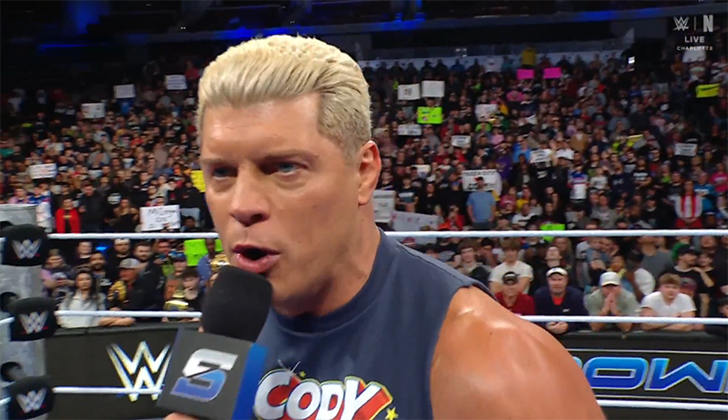 Cody Rhodes Cuts Promo As Guile During CinemaCon Street Fighter ...