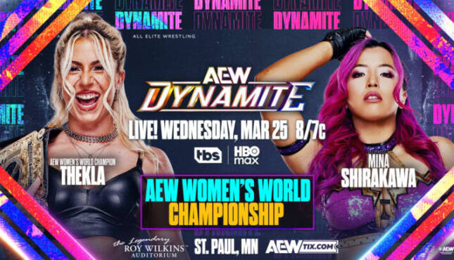 Updated Lineup for 3/25 AEW Dynamite: Women's World Title Match & More ...