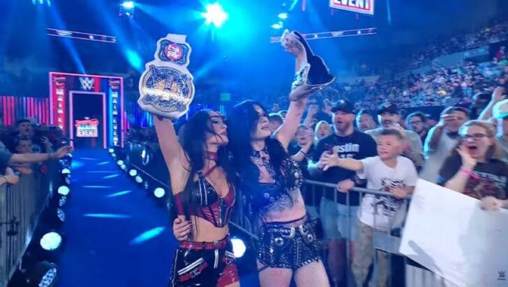 Paige & Brie Bella Defeat The Irresistible Forces to Retain Women's Tag ...